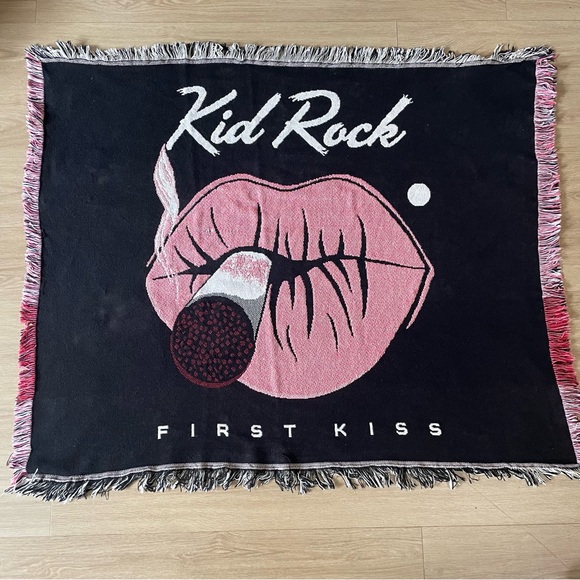Bedding | Kid Rock First Kiss Album Cover Knit Throw | Poshmark